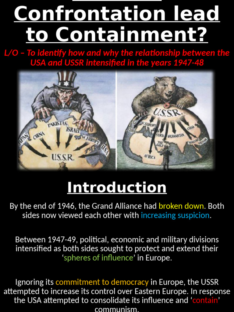 How Did Confrontation Lead To Containment | PDF | Eastern Bloc | Soviet ...