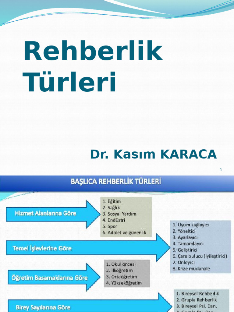 4-Hizm. Alanları-Temel Işlevlerine Göre Rehberlik | PDF