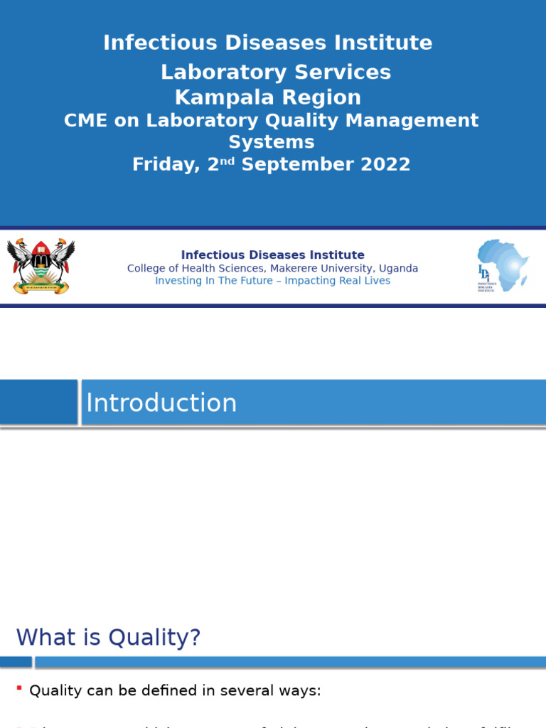 Basic Laboratory Quality Management Systems | PDF | Laboratories ...