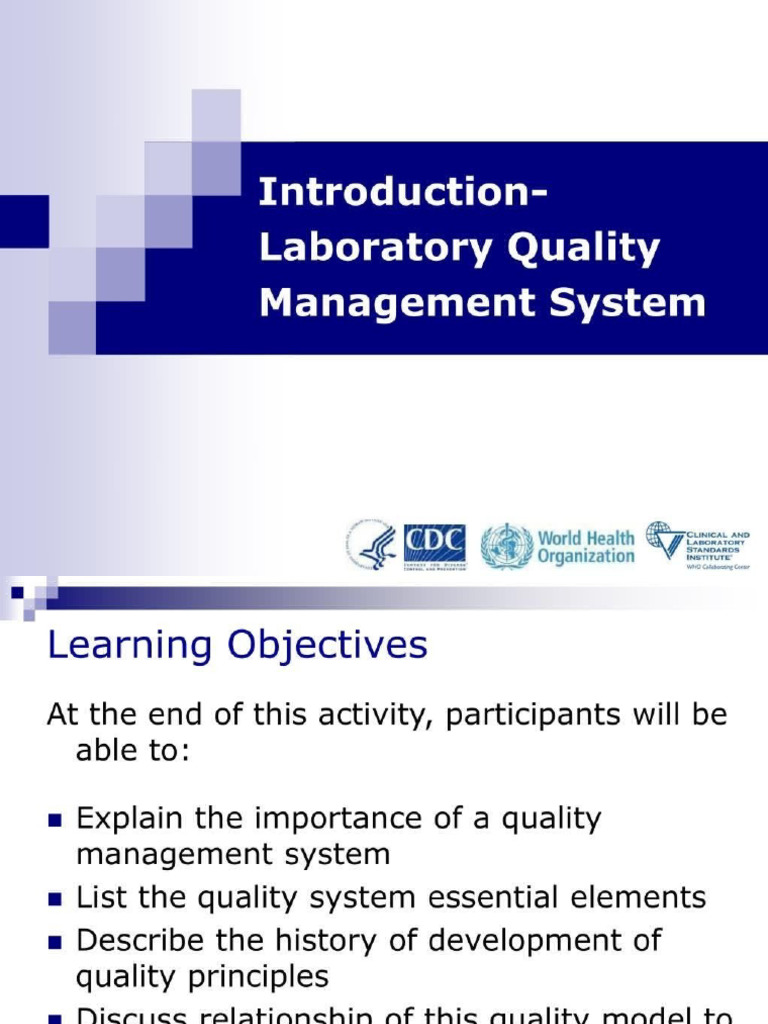 Laboraory Quality Management System LQMS Module 1 | PDF