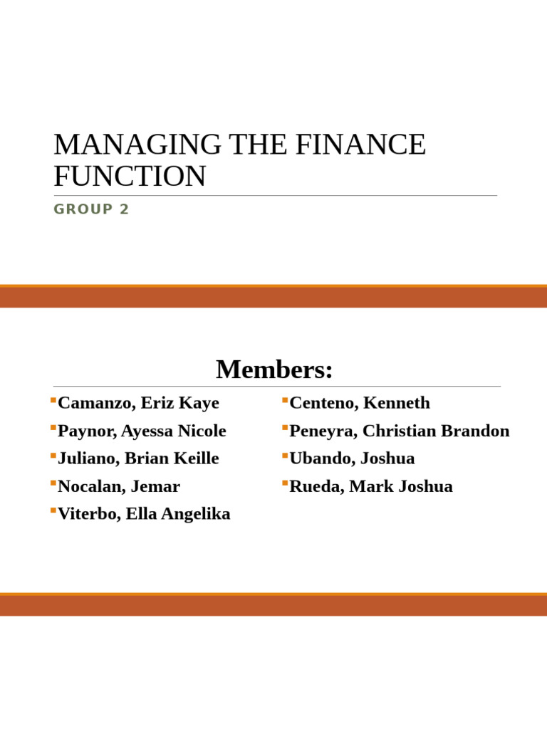 Managing The Finance Function | PDF | Debt | Bonds (Finance)