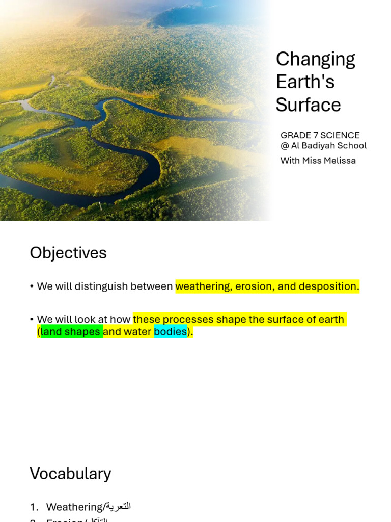 Lesson 4_GR7_Changing Earth's Surface (2) (1) | PDF