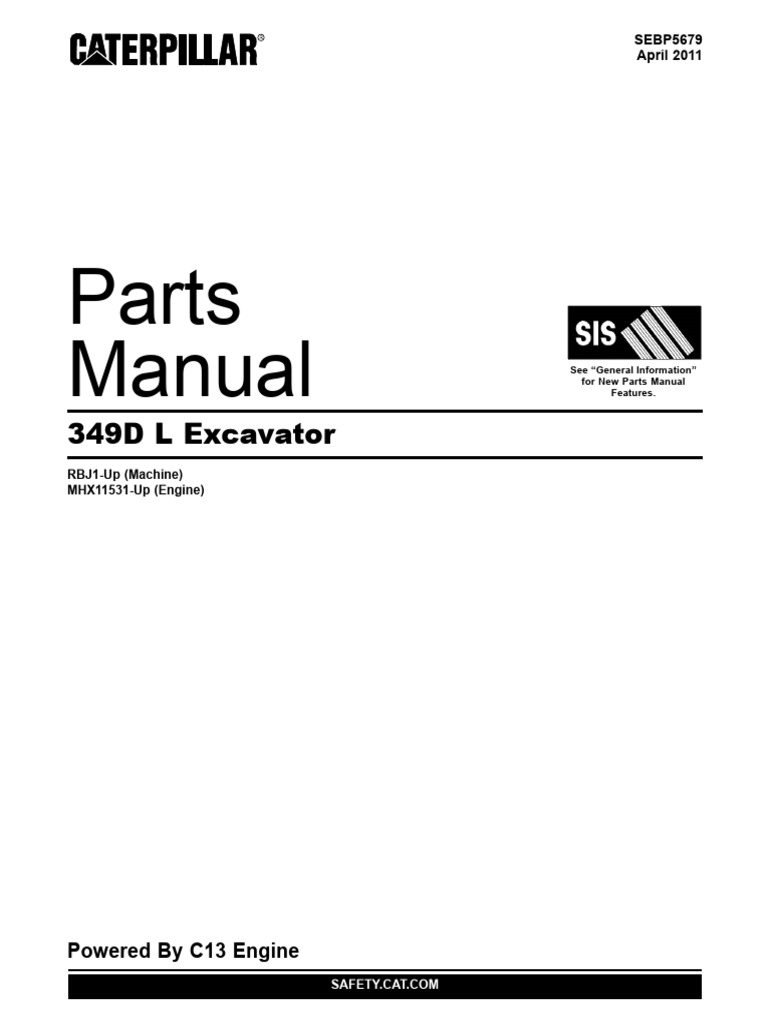 349D L Excavator Parts Manual | PDF