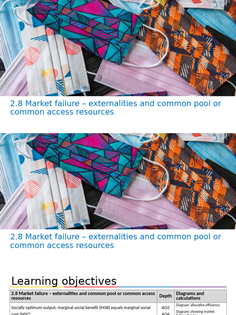 2.8 Market Failure - Externalities and Common Pool or Common Access ...