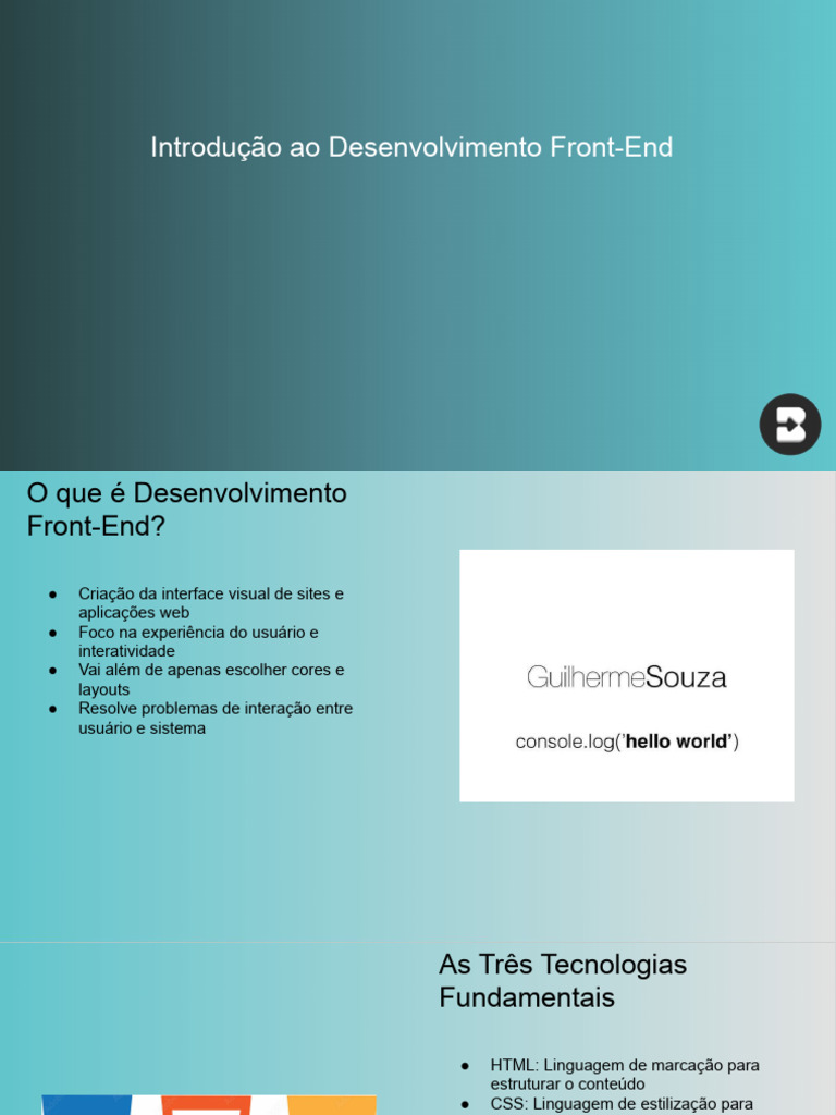 Introducao Ao Front End | PDF | Script Java | Engenharia de Software