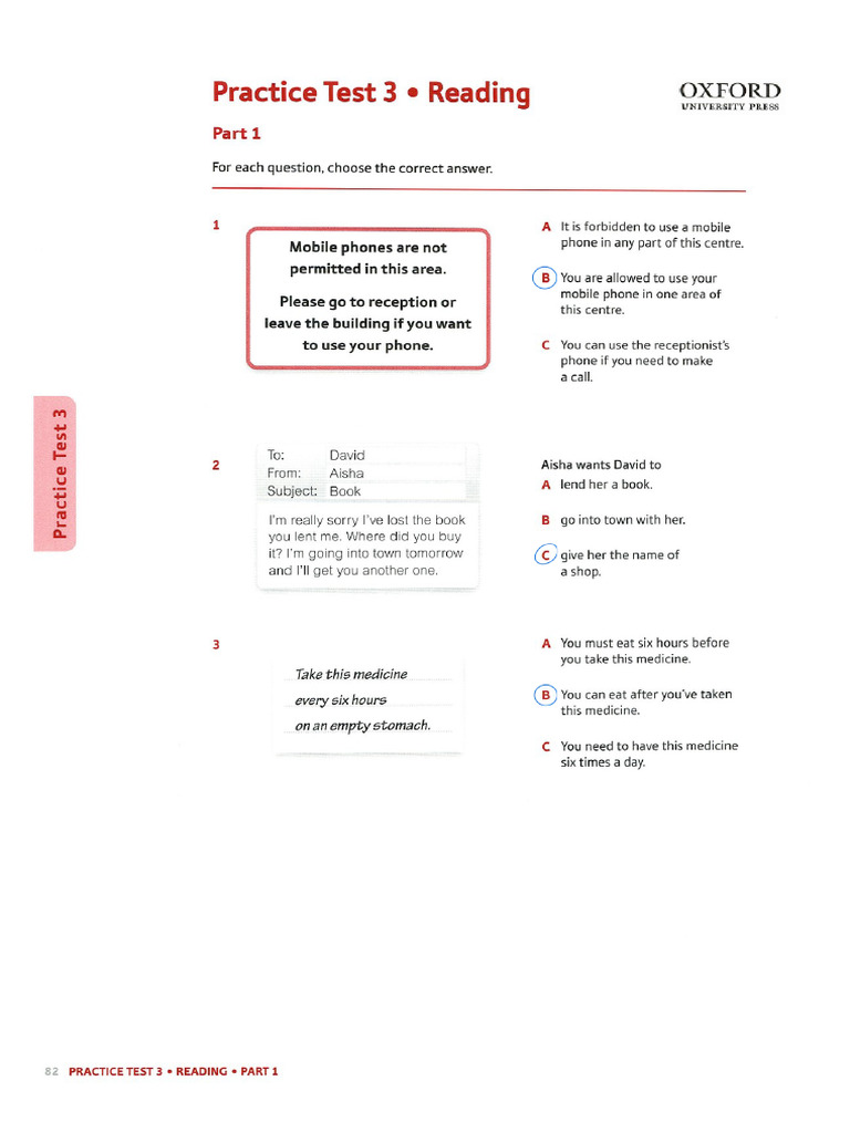 Reading Test 3 - Kitty | PDF