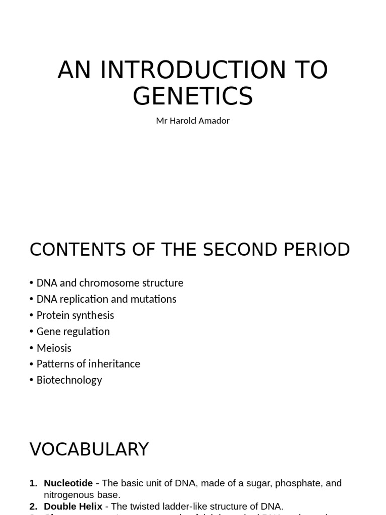 Introduction to Genetics Concepts | PDF | Gene | Dna