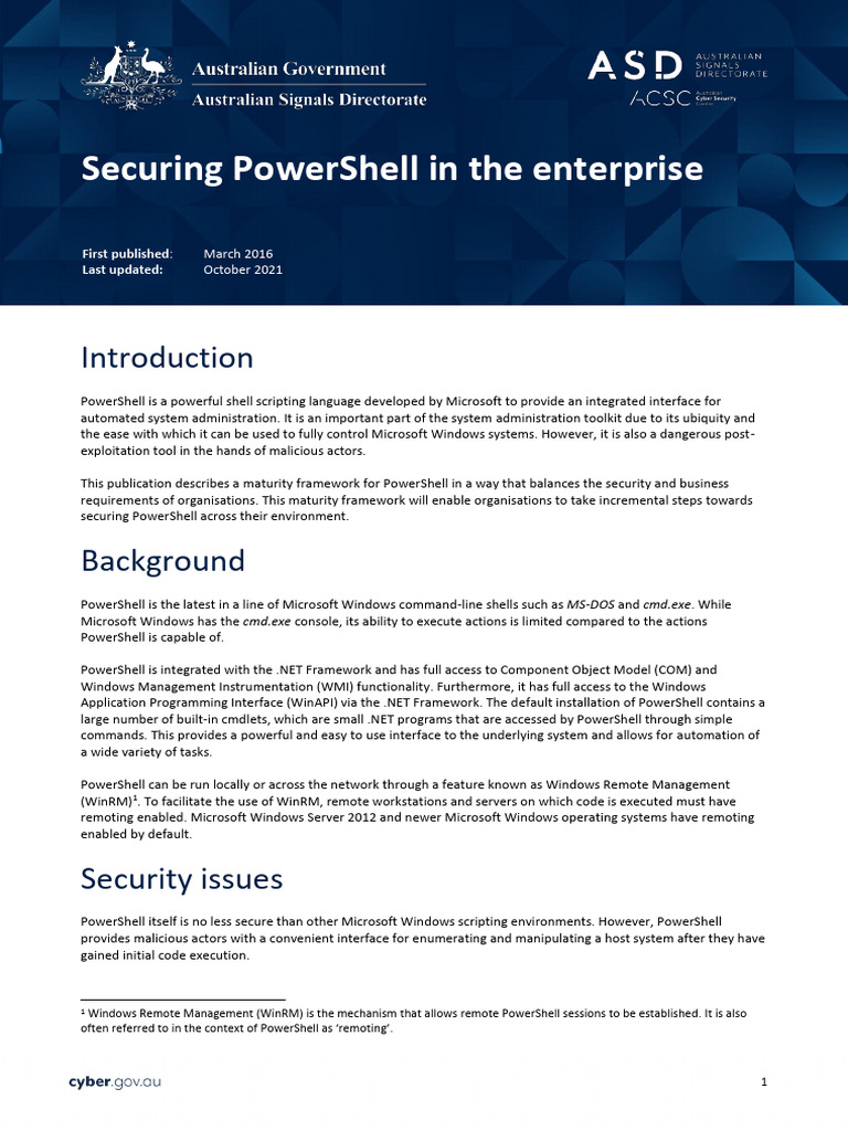 Securing PowerShell in The Enterprise (October 2021) | PDF | Windows ...