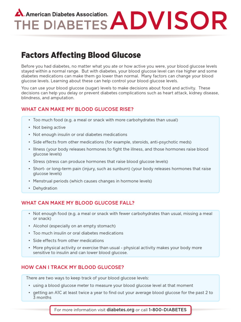 Factors_Affecting_Blood_Glucose | PDF