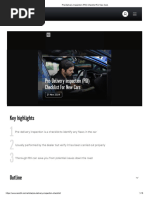 Pre-Delivery Inspection Checklist | PDF | Technology & Engineering