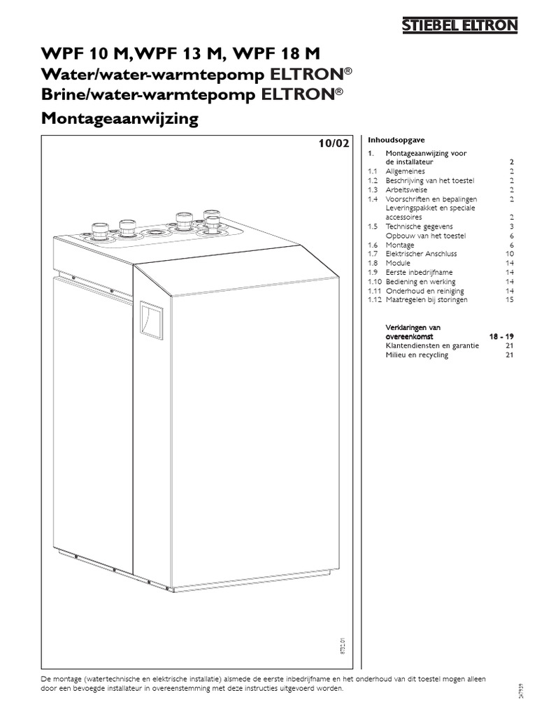 Handleiding WPF 10M-13M-18M | PDF