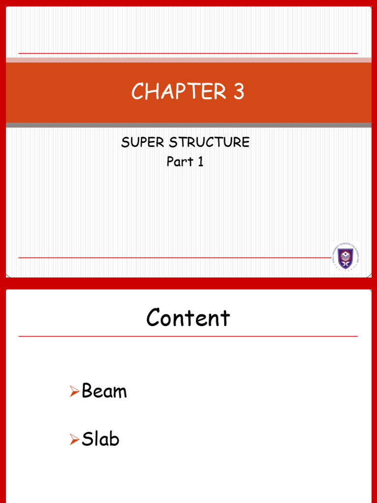 Chapter 3 Part 1 Super Structures | PDF | Beam (Structure) | Concrete