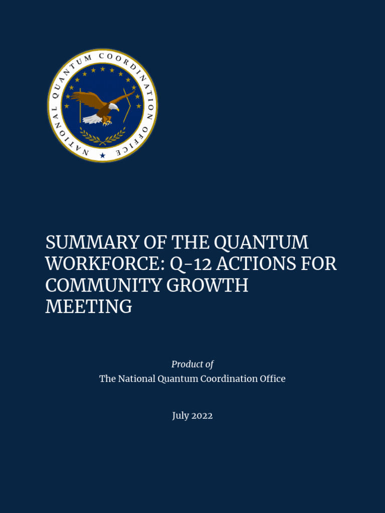 2022 Q12 Quantum Workforce | PDF | Science, Technology, Engineering ...