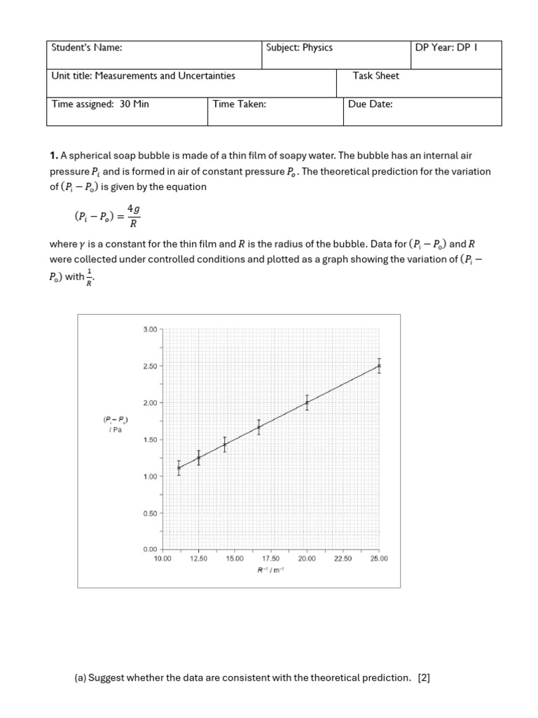 Data Analysis Practice Sheet 3 | PDF | Uncertainty | Experiment