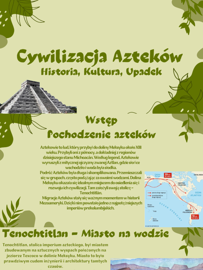 Cywilizacja Azteków - Historia, Kultura, Upadek | PDF