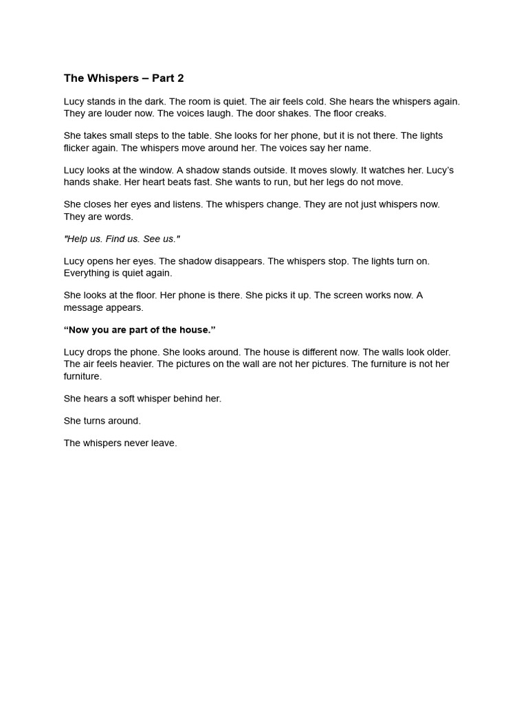 The Whispers - Part 2 | PDF