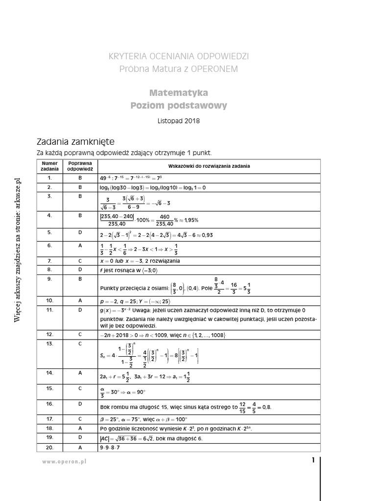 Operon Pp 2018 Odpowiedź Pdf