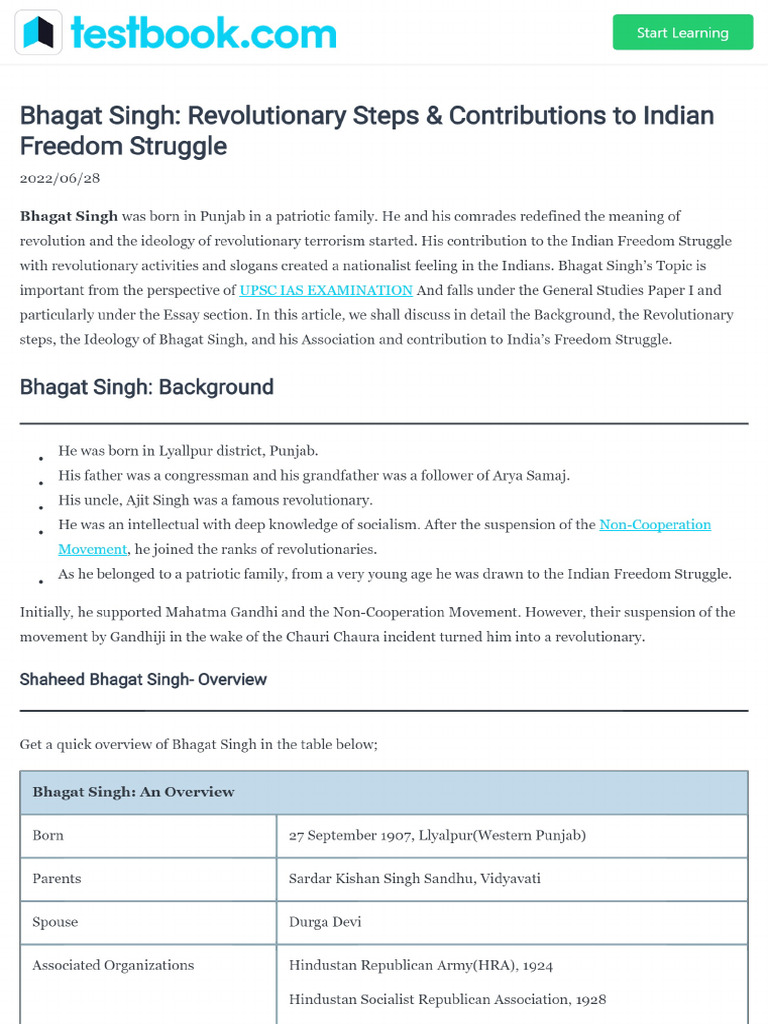 Bhagat Singh 23de97e7 | PDF