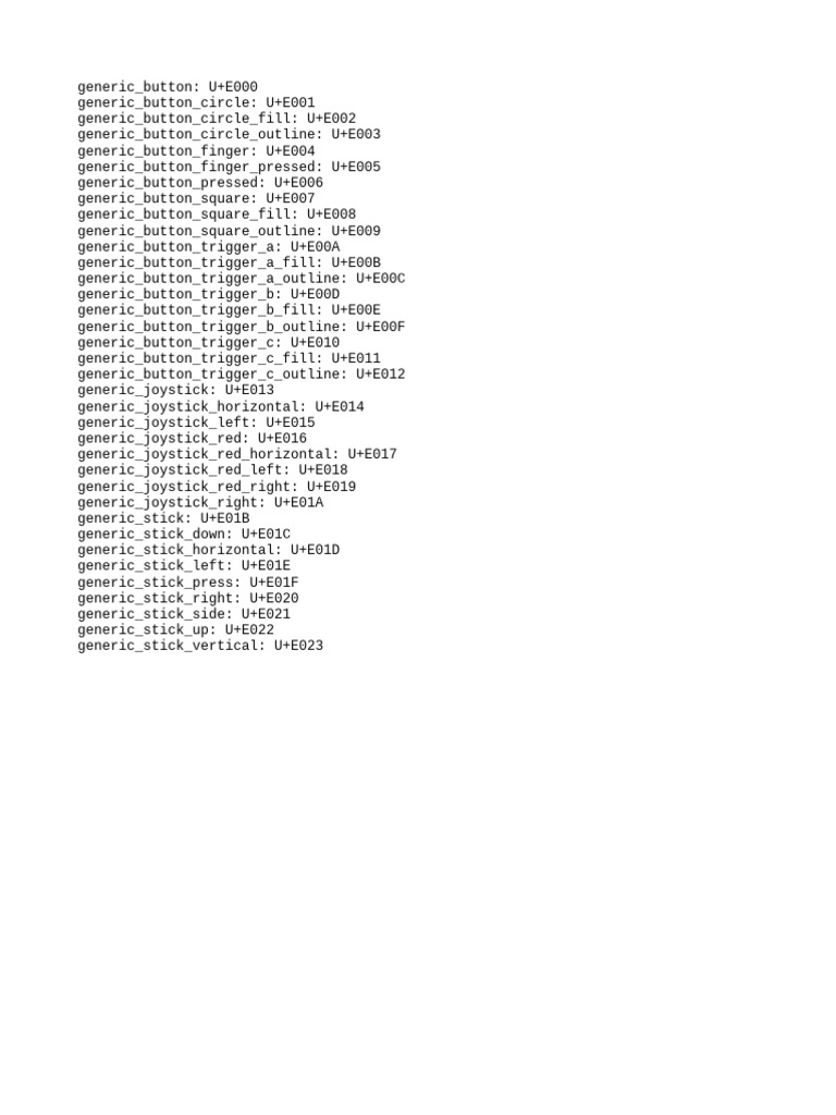 Kenney Input Generic Map | PDF