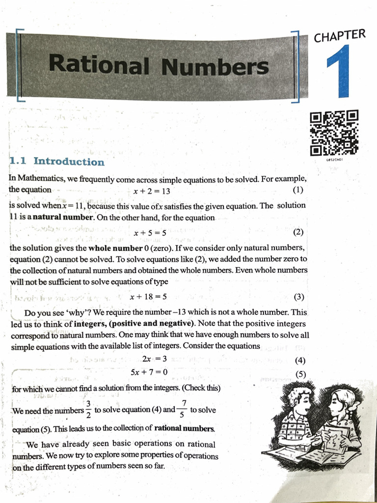 Rational Numbers (Old Textbook Copy) | PDF