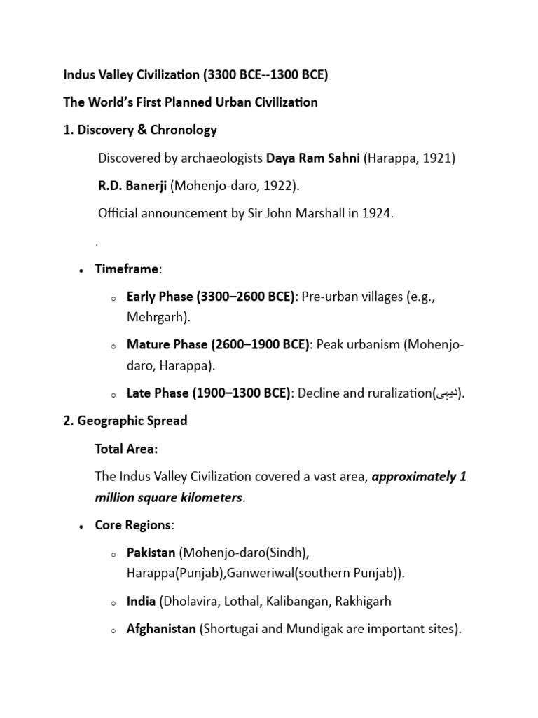 Introduction To Indus Valley Civilization | PDF