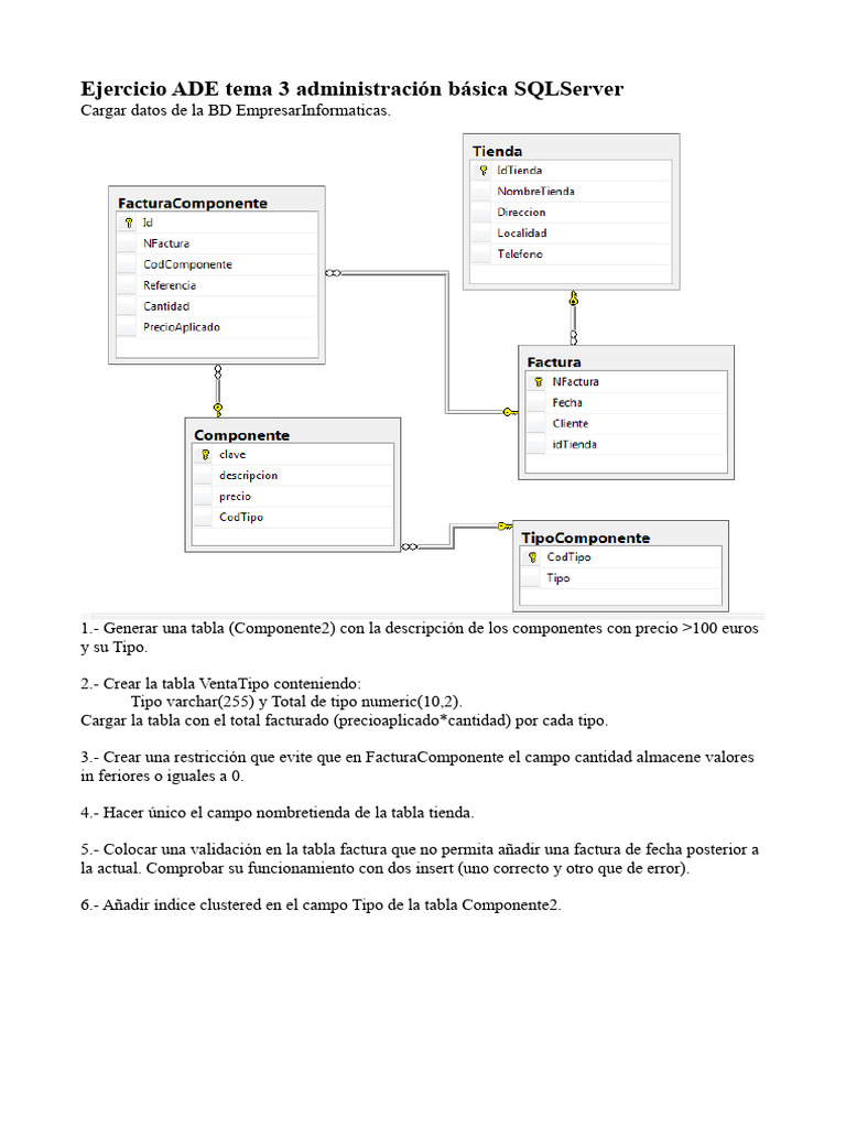Actividad Administración Básica SQLServer | PDF