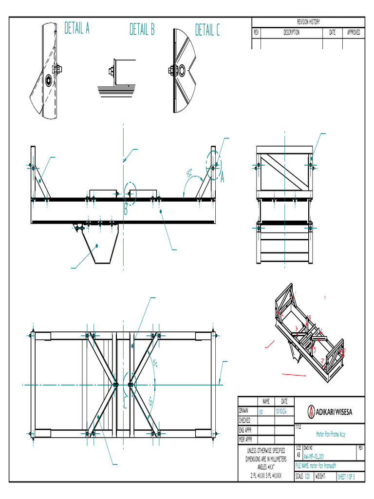 Motor Frame Drawing Modification | PDF