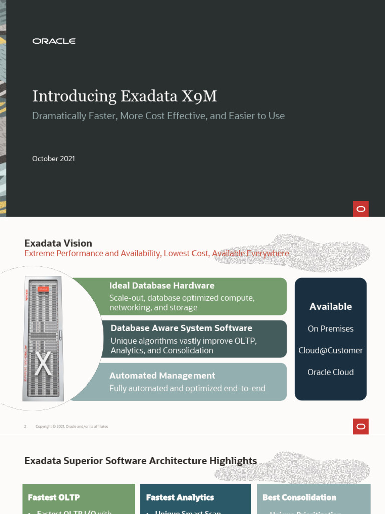 Exadata X9M Update | PDF | Scalability | Computer Data Storage