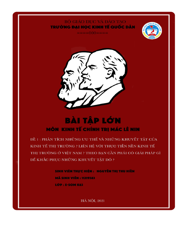 Bai Tap Lon Phan Tich Nhung Uu The Va Nhung Khuyet Tat Cua Kinh Te Thi 69450 | PDF