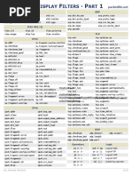 Wireshark Display Filters | PDF | Internet Protocols | Computer Standards