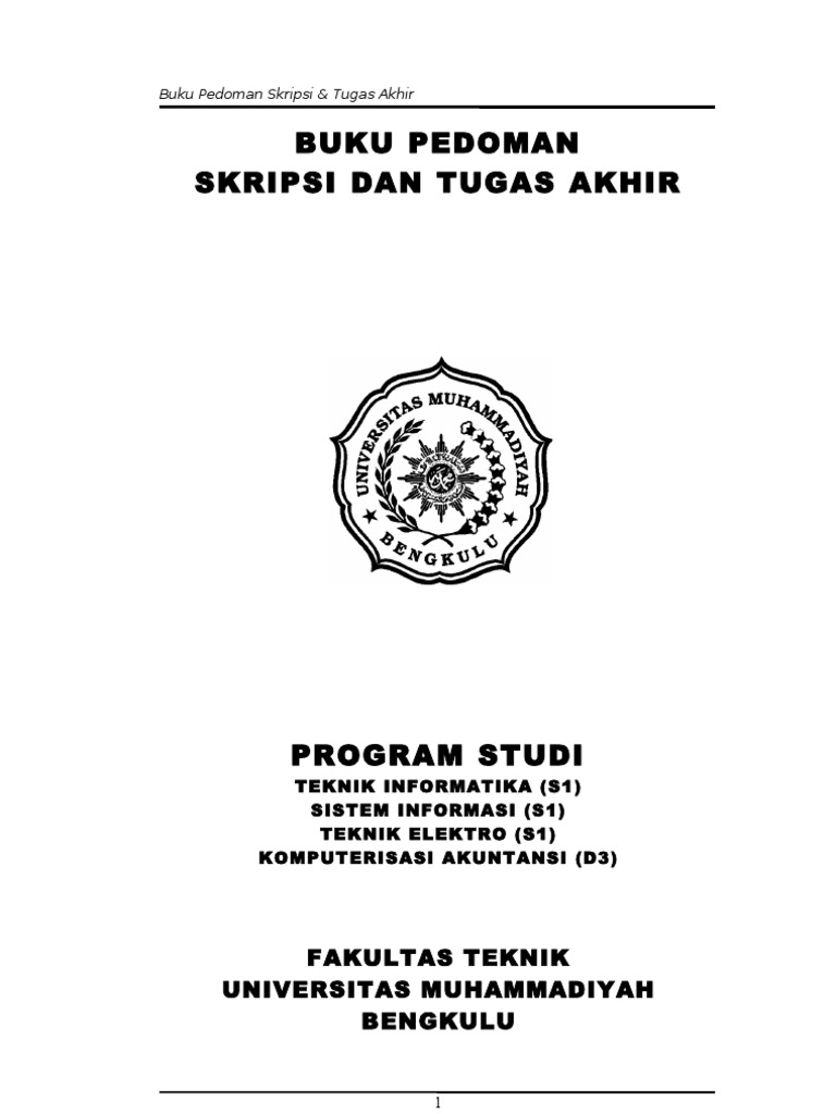 Buku Pedoman Skripsi Dan Tugas Akhir 2011-2012 | PDF | Komputer