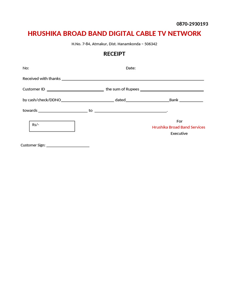 Empty Bill Word | PDF