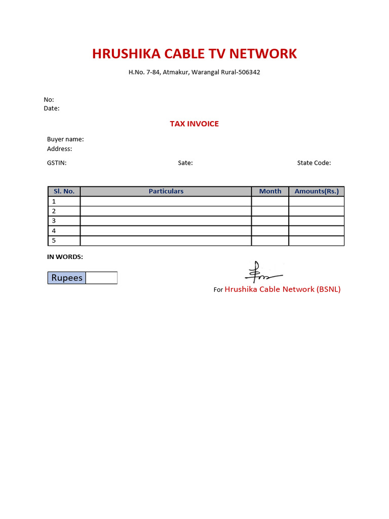 Empty Bill | PDF