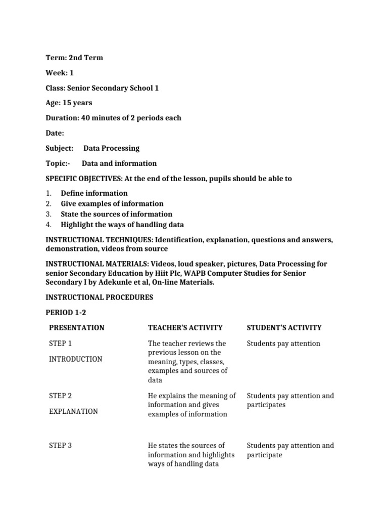 Data and Information | PDF