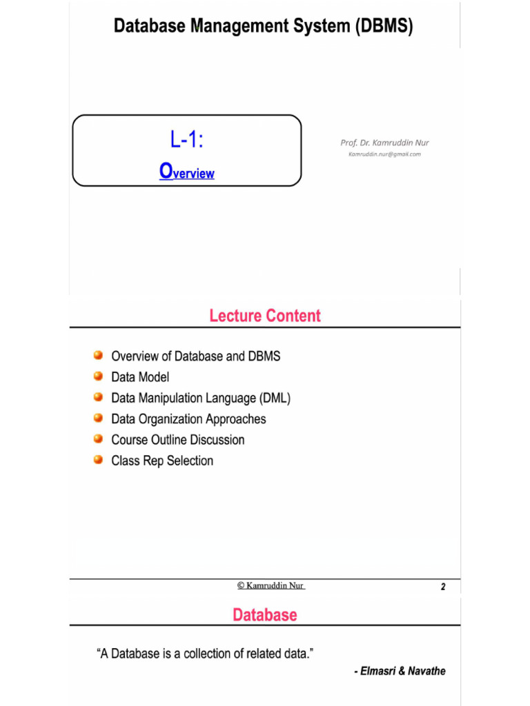 A. Introduction To Database | PDF