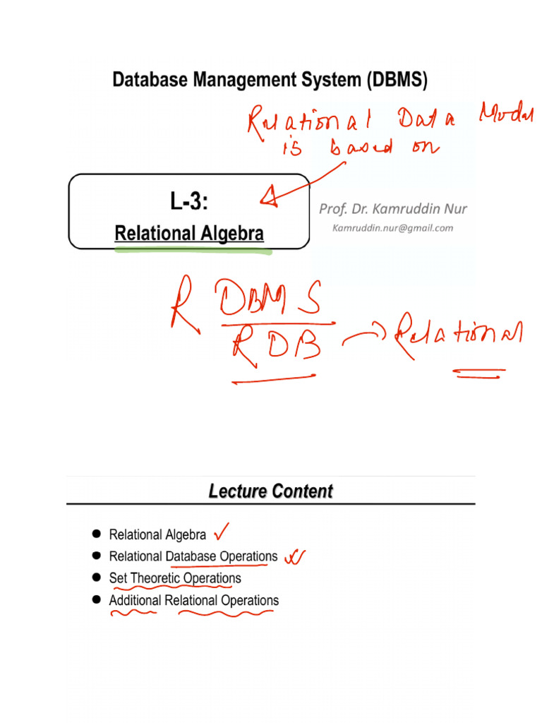 Relational Algebra | PDF