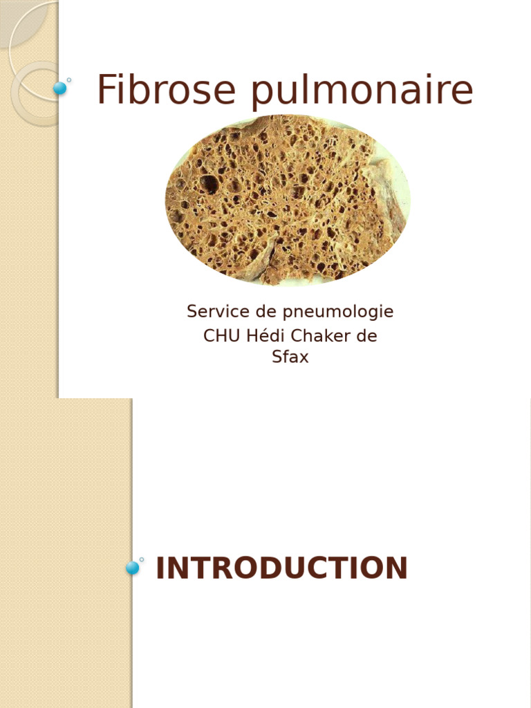 Fibrose Pulmonaire : Épidémiologie et Traitement | PDF