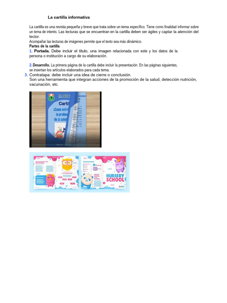 Estructura de una Cartilla Informativa | PDF