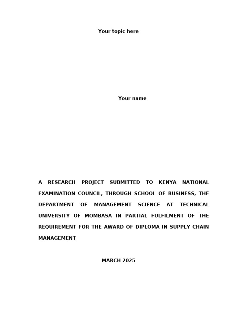 Cover Page and The Preliminary Pages | PDF