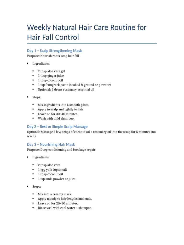 Hair Care Routine | PDF