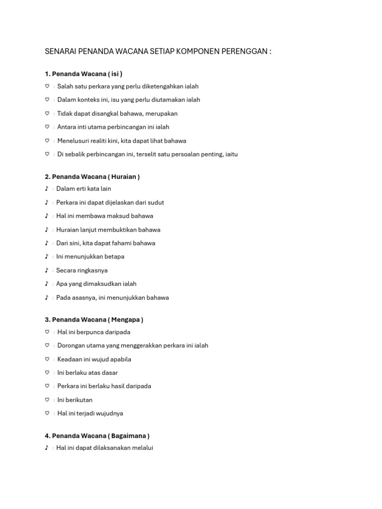 Contoh Penanda Wacana | PDF