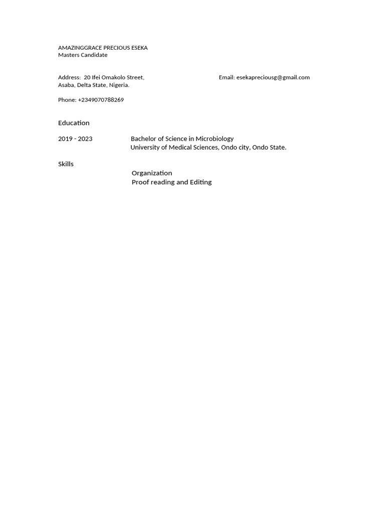 Student CV | PDF