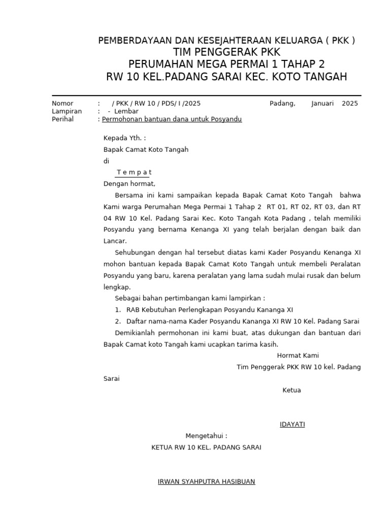 PROPOSAL POSYANDU KENANGA XI 2025 (1) | PDF