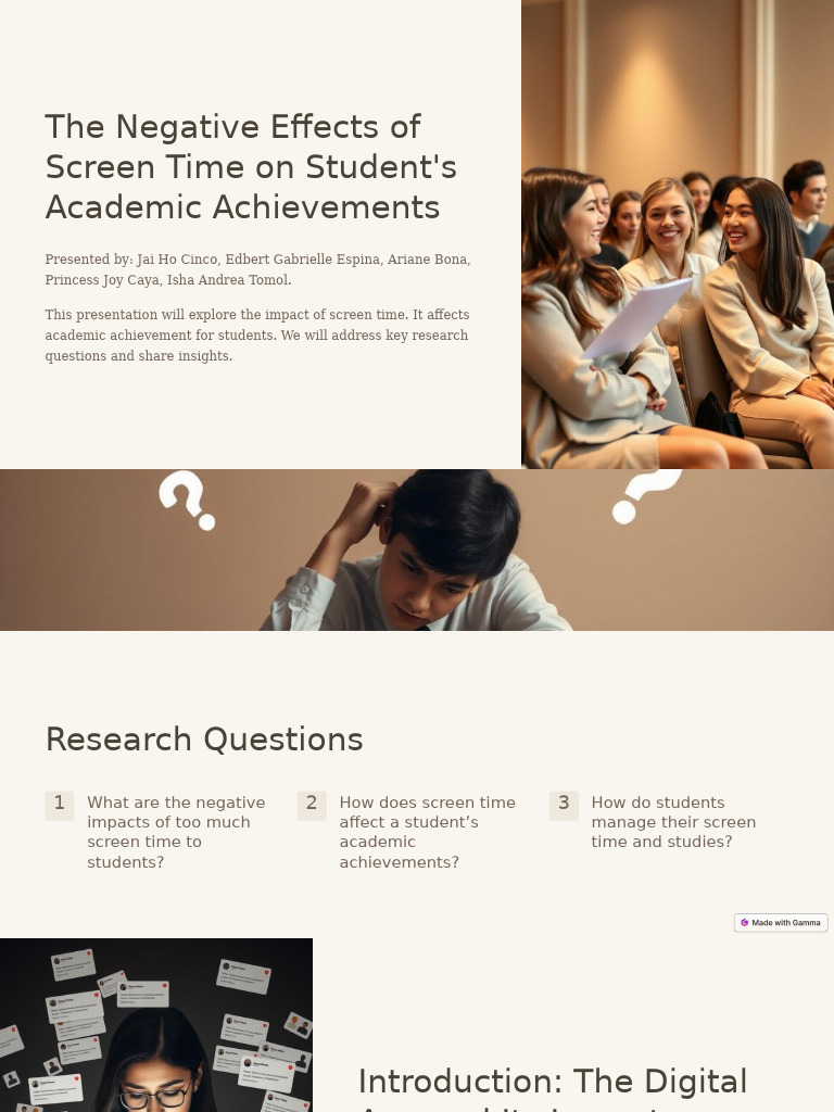 The Negative Effects of Screen Time on Students Academic Achievements ...