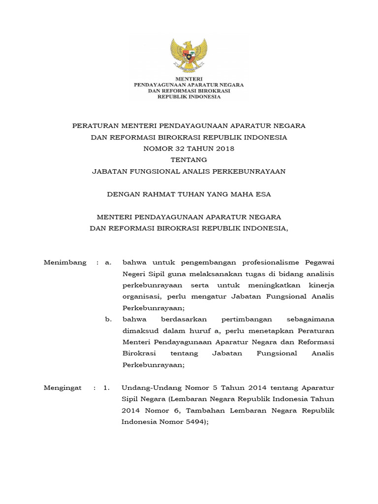 Jafung Analis Perkebunrayaan | PDF
