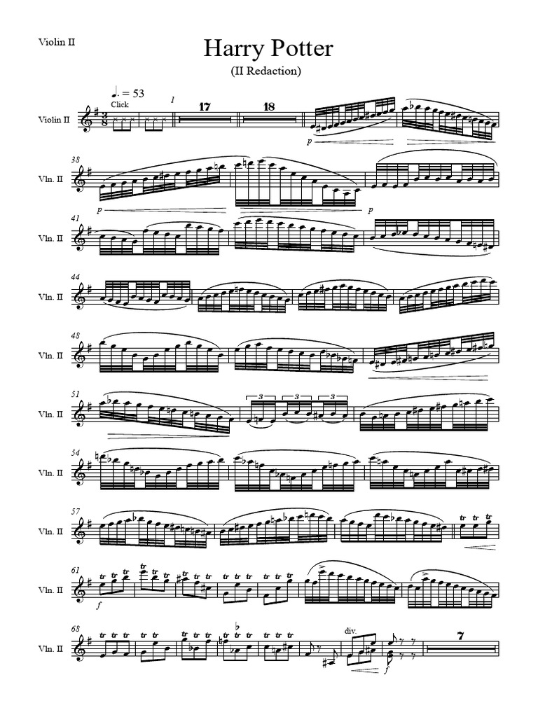 02 - Harry Potter - Violin II | PDF