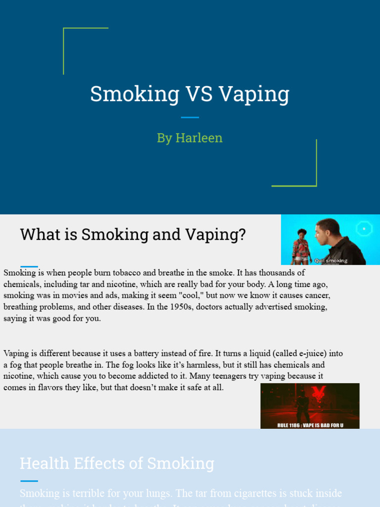 Smoking VS Vaping (1) | PDF