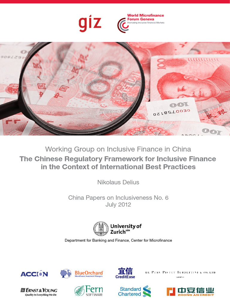 Inclusive Finance in China: Regulatory Insights | PDF | Microfinance ...