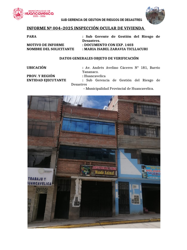 004 Inf - Tec. | PDF | Riesgo | edificio