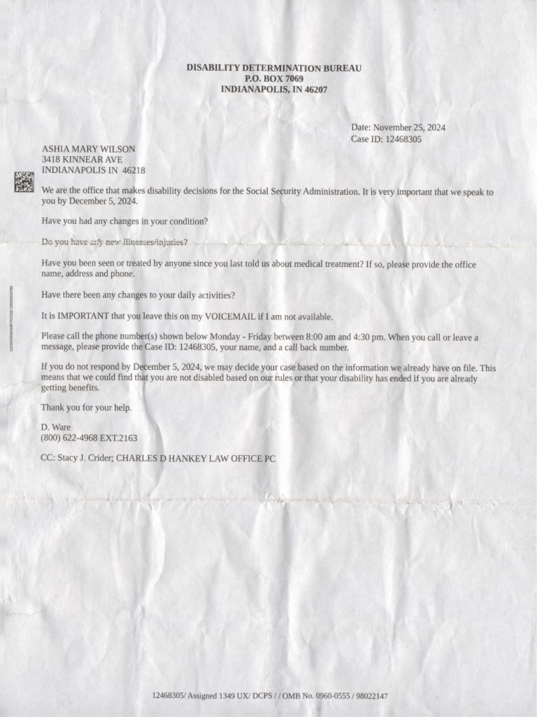 Disability Determination Denied 2 | PDF